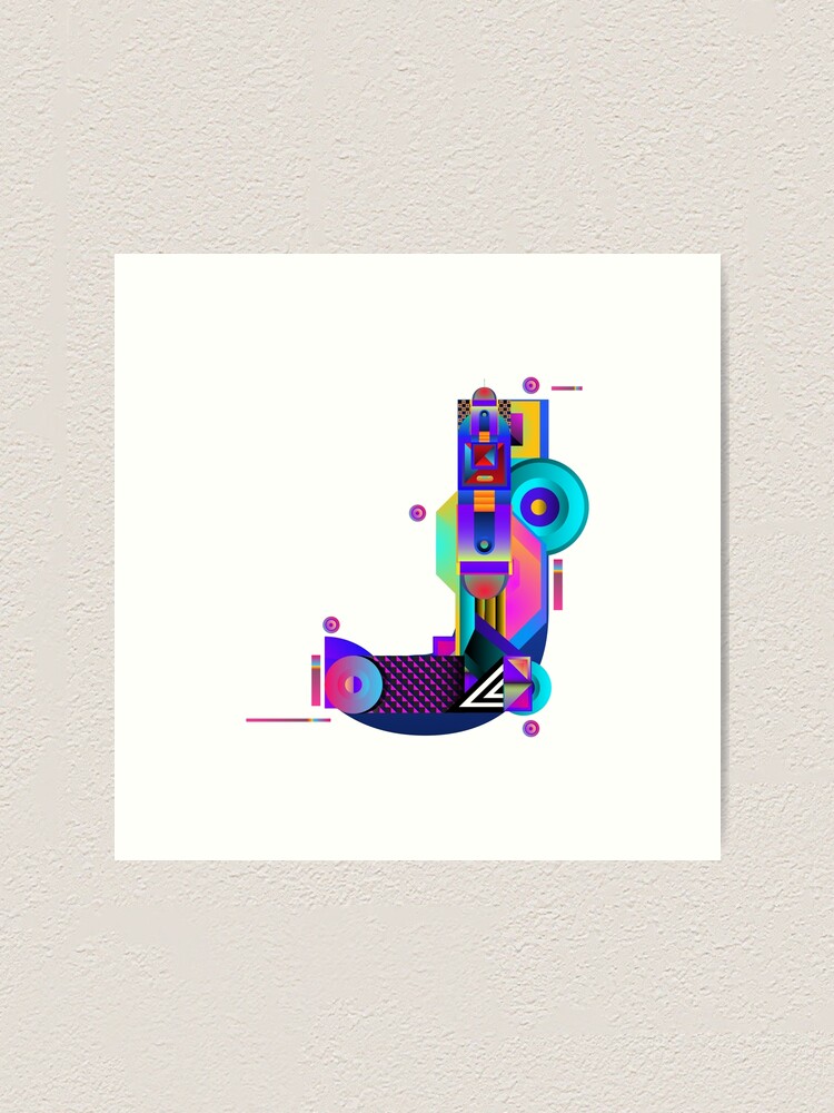 "Colorful Alphabet, Letter J" Art Print for Sale by Space-Bug | Redbubble