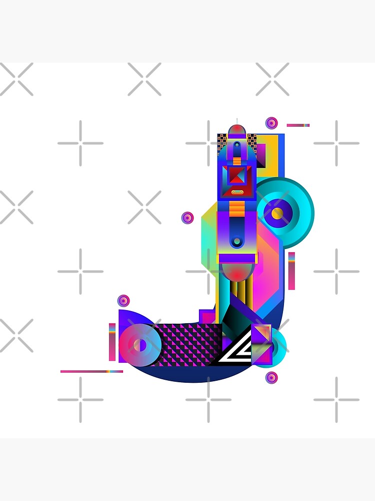 "Colorful Alphabet, Letter J" Art Print for Sale by Space-Bug | Redbubble