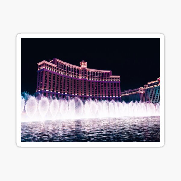 "Las Vegas - Bellagio Fountains" Sticker for Sale by themayyoung ...