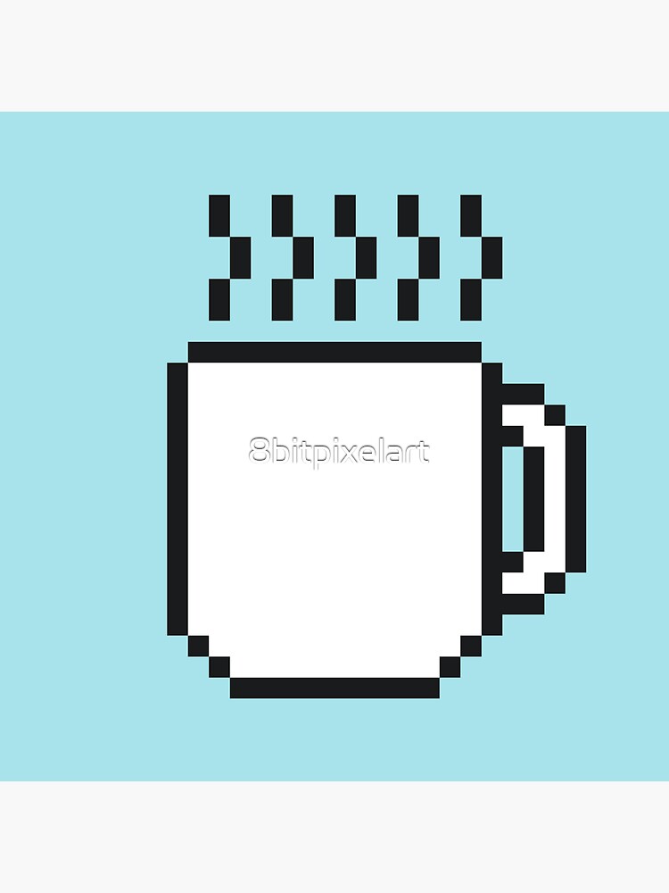 Pegatina «Taza de café de 8 bits Pixel Art» de 8bitpixelart | Redbubble
