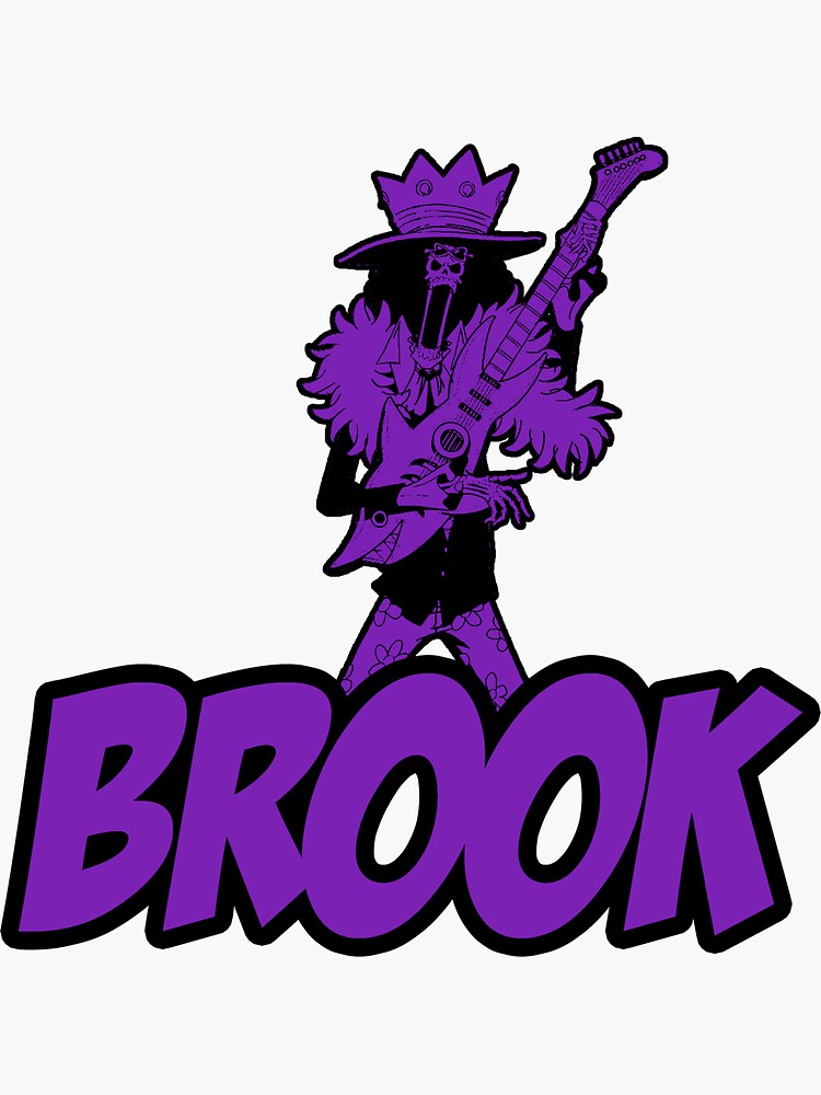 "Brook" Sticker for Sale by RbClassic | Redbubble