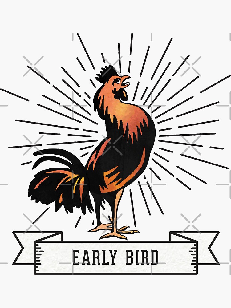 "Early bird" Sticker by durkstars | Redbubble