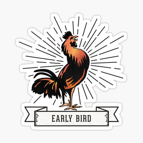 "Early bird" Sticker by durkstars | Redbubble
