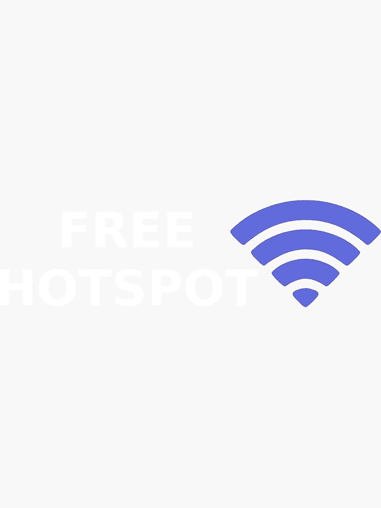 "FREE HOTSPOT | FUNNY AND COOL DESIGN" Sticker for Sale by Mika-Henning ...