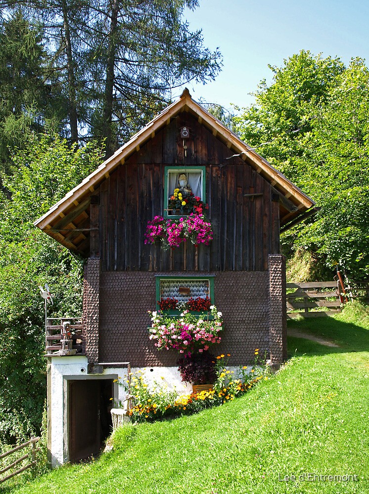 "An Alpine Austrian Cottage." by Lee d'Entremont | Redbubble