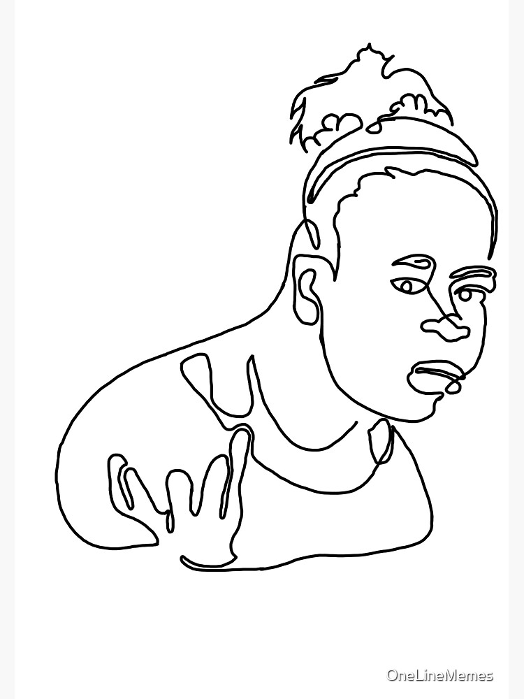 Póster «¿Qué meme One Line Art» de OneLineMemes | Redbubble