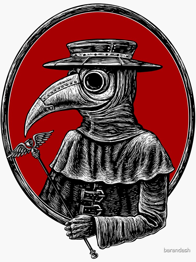 Sticker « Médecin de la peste », par barandash | Redbubble