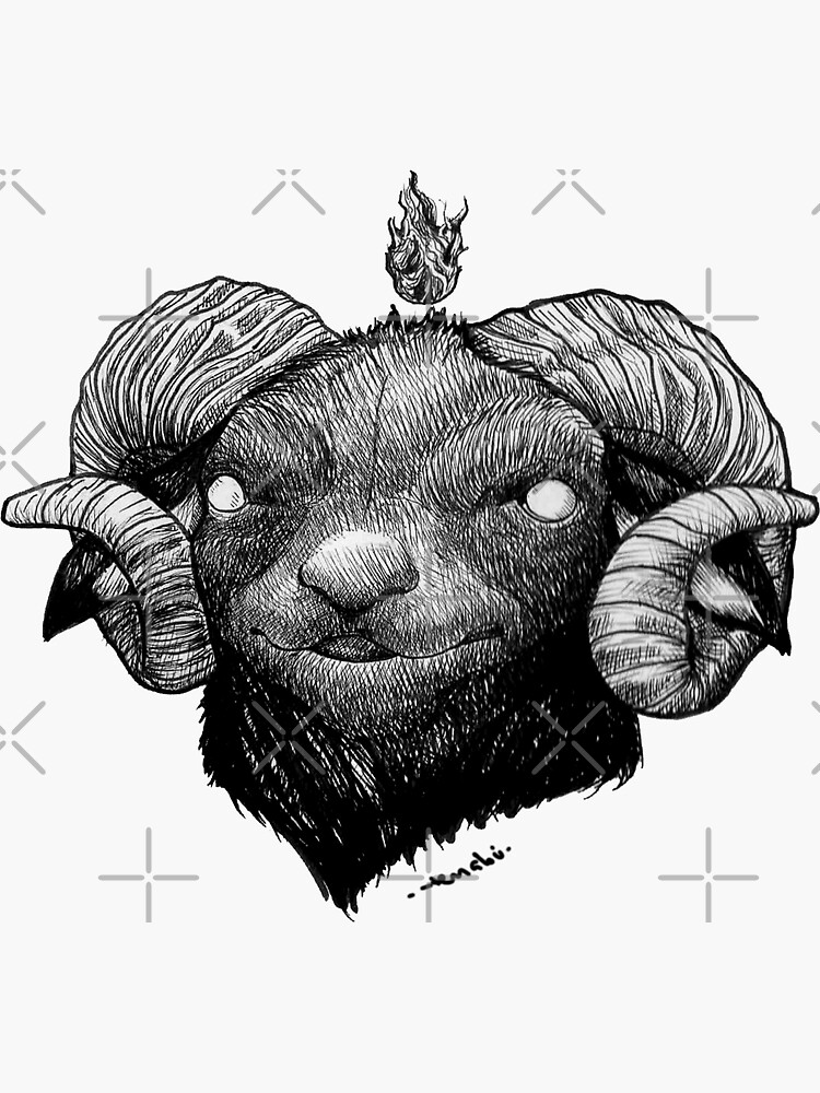 "Baby demon goat" Sticker by sebag190 | Redbubble