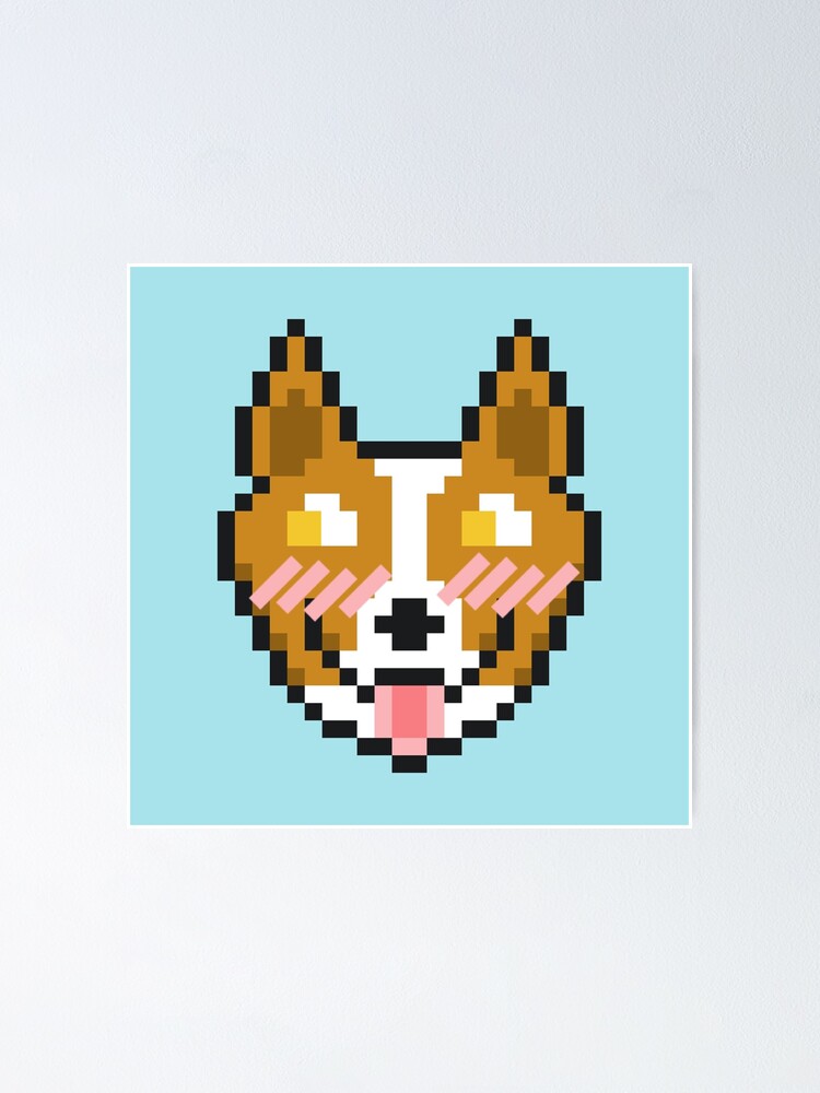 "Blushing 8 Bit Corgi Pixel Art" Poster for Sale by 8bitpixelart ...