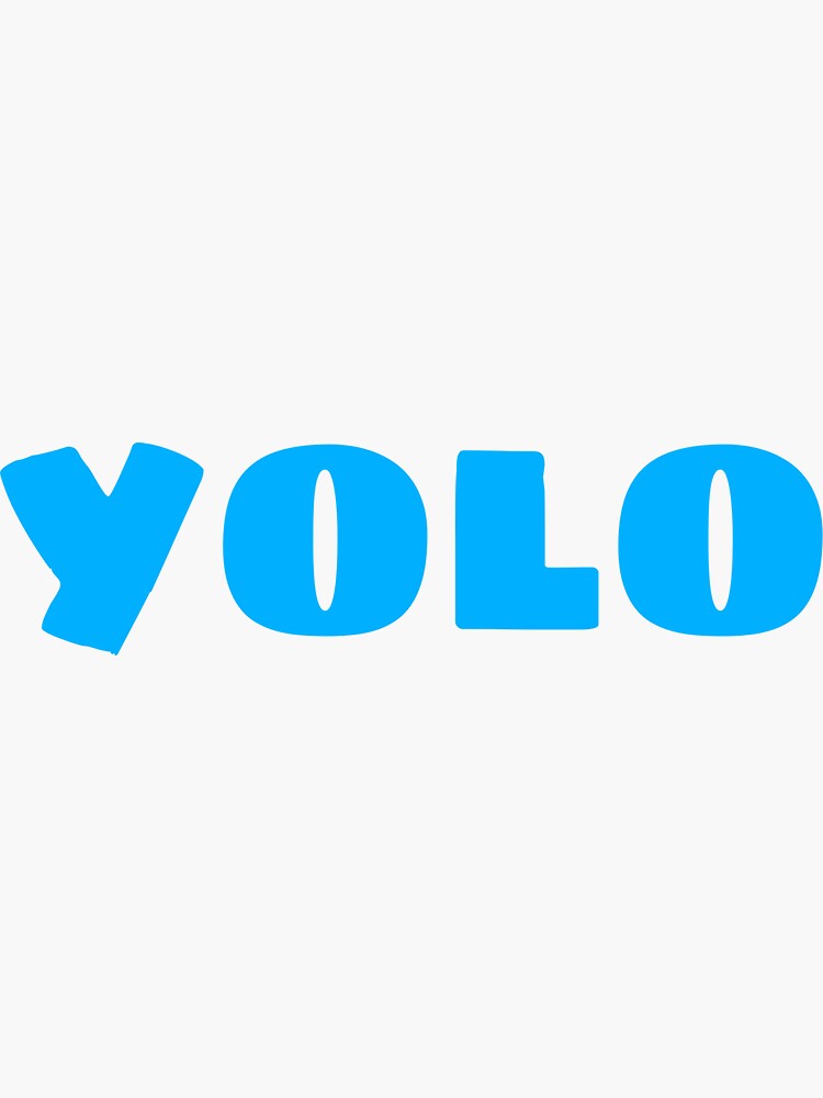"YOLO digital art design logo" Sticker for Sale by arii066 | Redbubble
