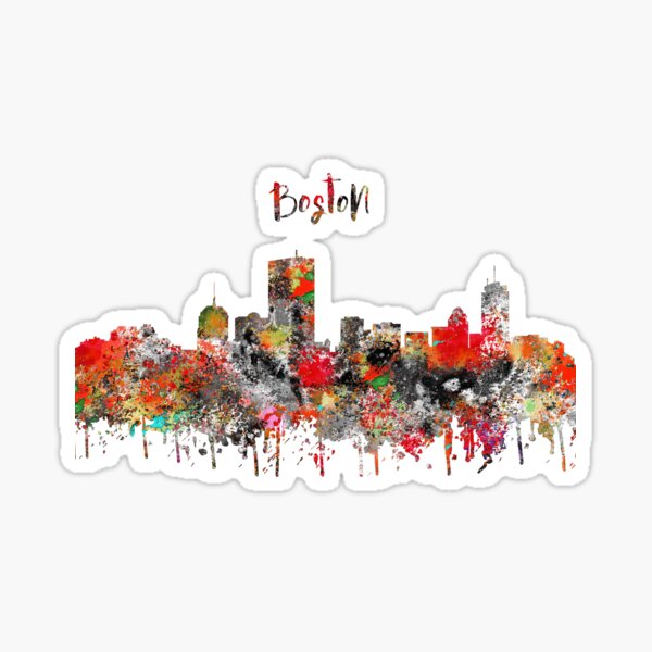 "Boston" Sticker by Rosaliartbook | Redbubble