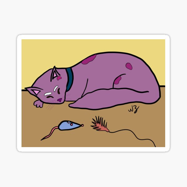 "Cat Nap" Sticker by nzamora | Redbubble