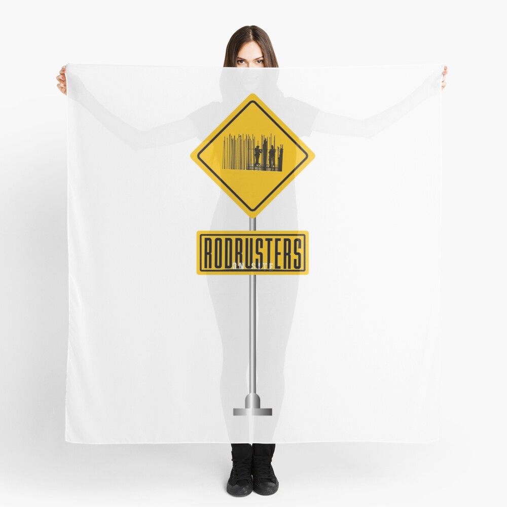 "Caution rodbusters on site caution sign" Sticker for Sale by ...