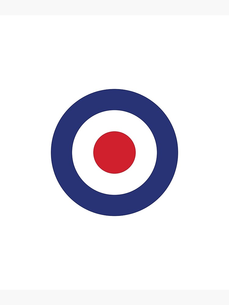 "Roundel British Bullseye War Plane Target Icon MOD 60s Britain" Canvas ...