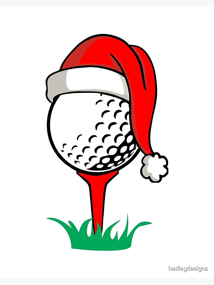 "Christmas gift santa hat golf ball gag gift for men women" Art Board ...