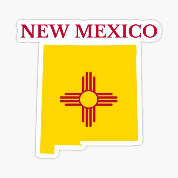 "New Mexico Flag Map" Sticker by marosharaf | Redbubble