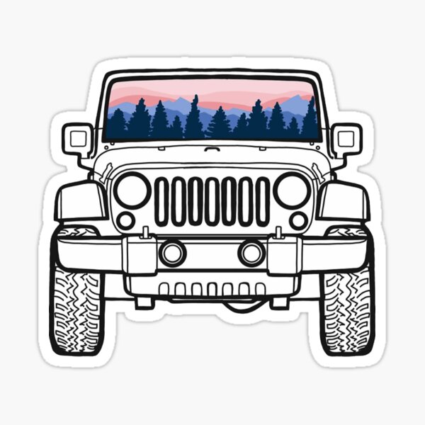 "Jeep design" Sticker by stickerdesignss | Redbubble