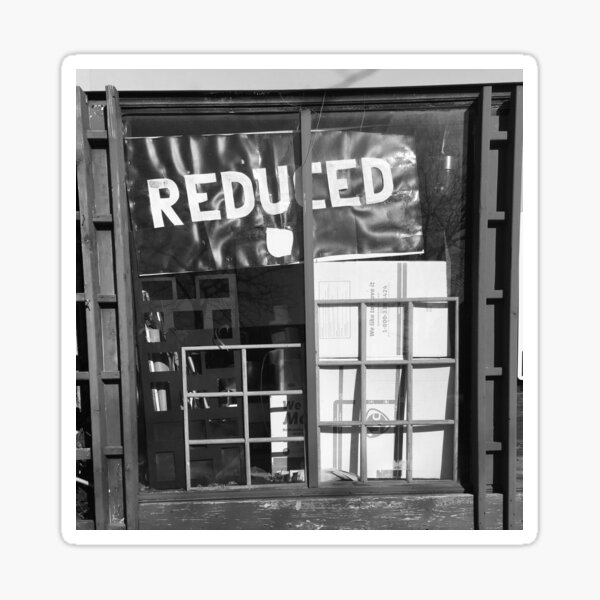 Reduced”" Sticker by Arthead2020 | Redbubble