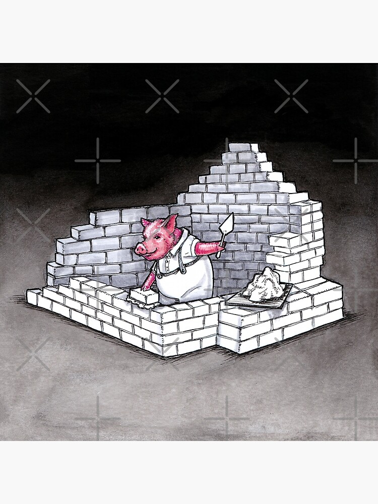 "3 Little Pigs Build House of Brick Fairy Tale Big Bag Wolf by Kimro ...