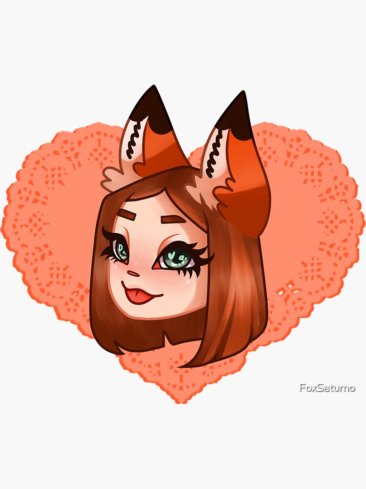 " Miss Foxie orange logo" Sticker for Sale by FoxSaturno | Redbubble