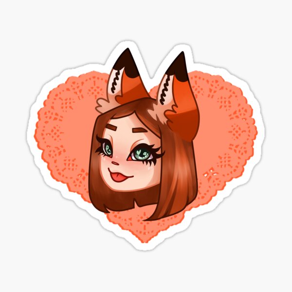 " Miss Foxie orange logo" Sticker for Sale by FoxSaturno | Redbubble