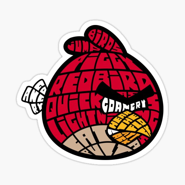 Red Angry Bird Stickers | Redbubble