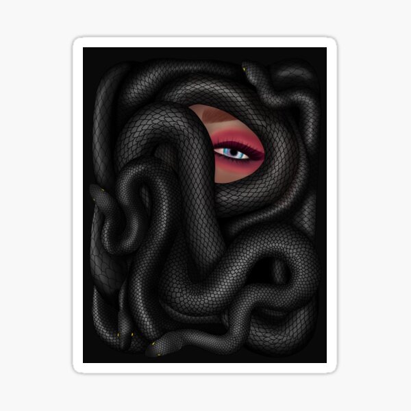 "Snake Eye" Sticker for Sale by sclementsdesign | Redbubble