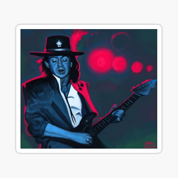 "Stevie Ray Vaughan" Sticker for Sale by bradcollins | Redbubble