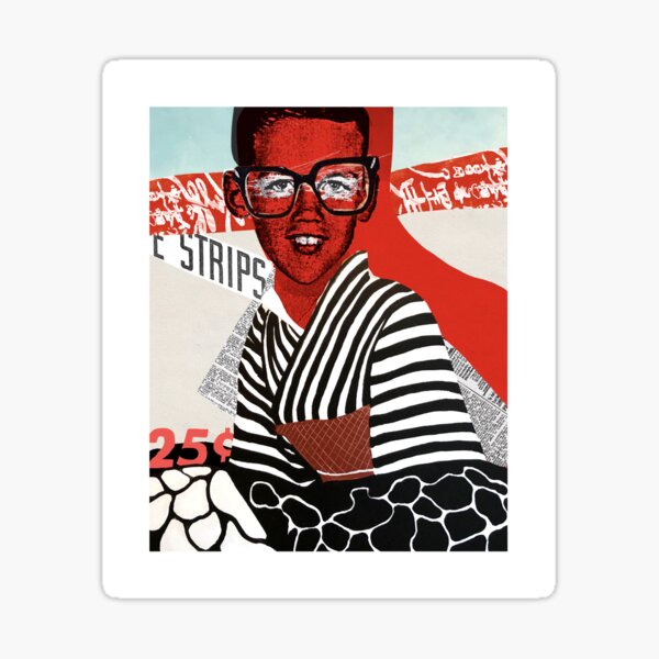 "Collage modern typography beauty, funky, fad, art" Sticker for Sale by ...