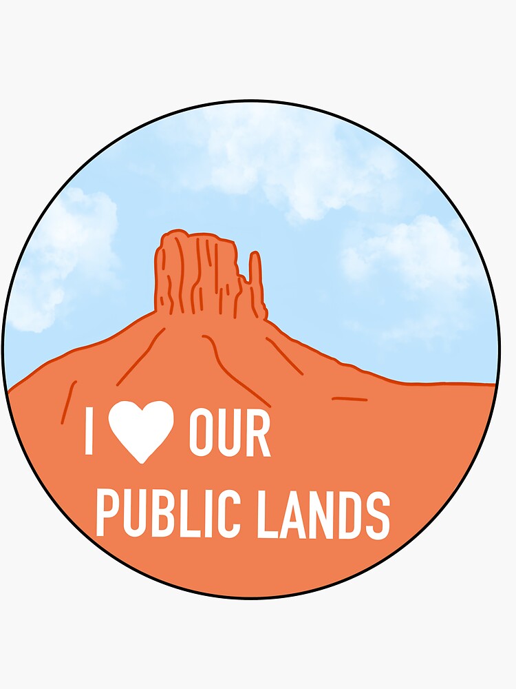 "I LOVE PUBLIC LANDS sticker" Sticker for Sale by bluemakes | Redbubble