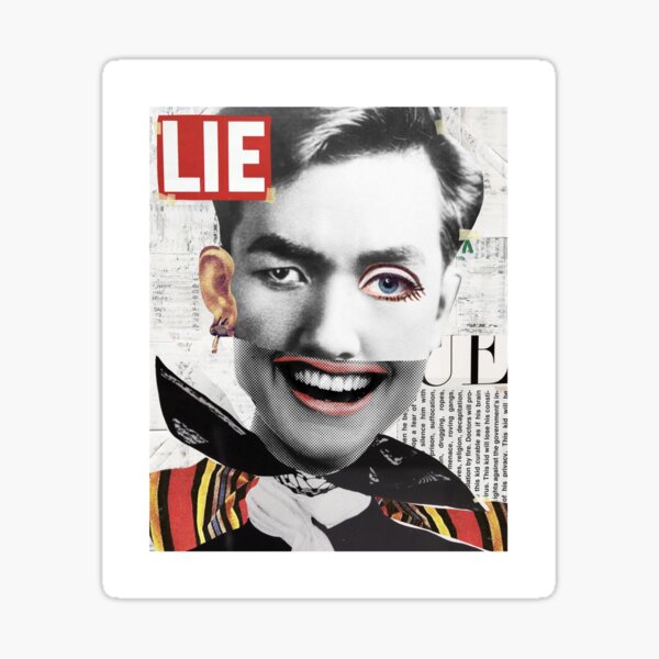 "Collage modern typography beauty, funky, fad, art" Sticker for Sale by ...