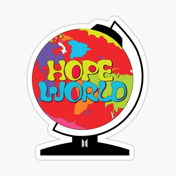 "Hope World" Sticker for Sale by rachel-wag | Redbubble