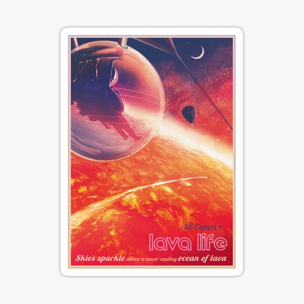 "NASA Exoplanet Travel Poster: 55 Cancri e Space Travel Tourism ...