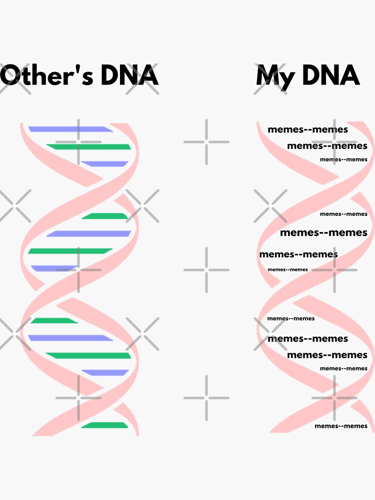 "Memes in My DNA" Sticker for Sale by labstud | Redbubble
