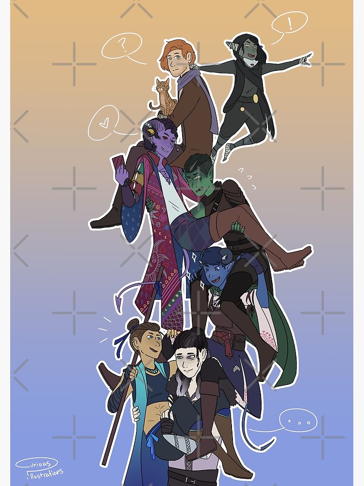 "The Mighty Nein (Art Print Version)" Poster by Curiously | Redbubble