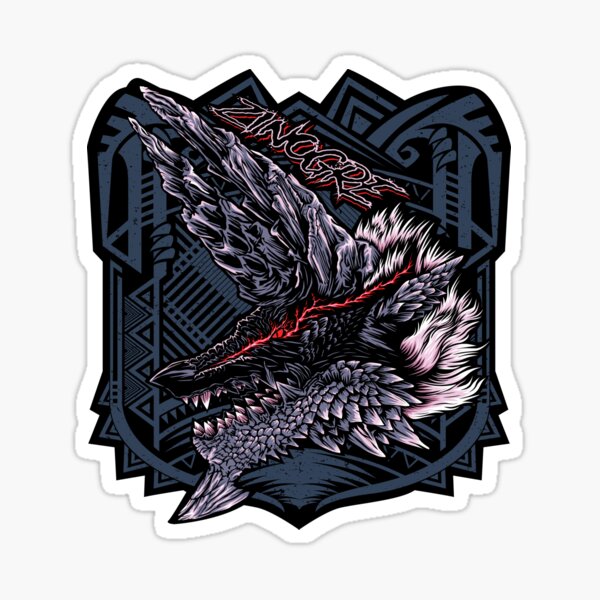 "Zinogre MHW" Sticker for Sale by Dandeelion | Redbubble
