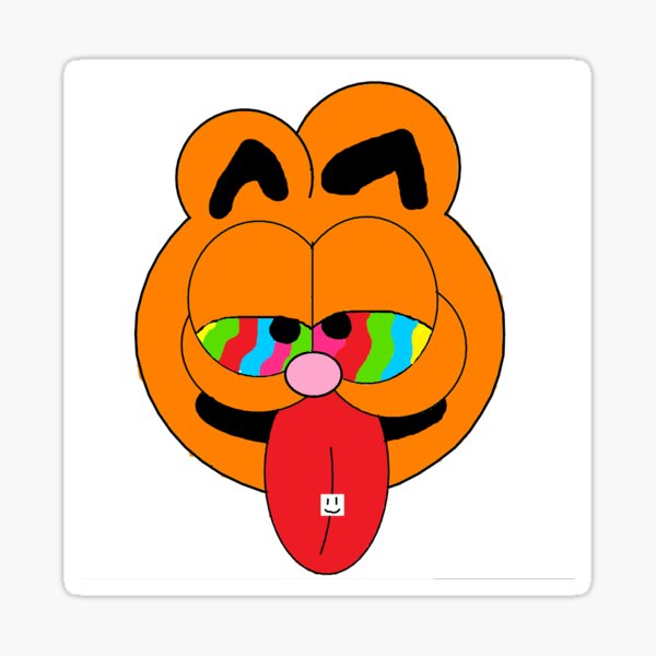 "Trippy Garfield " Sticker by KylieSullivan | Redbubble