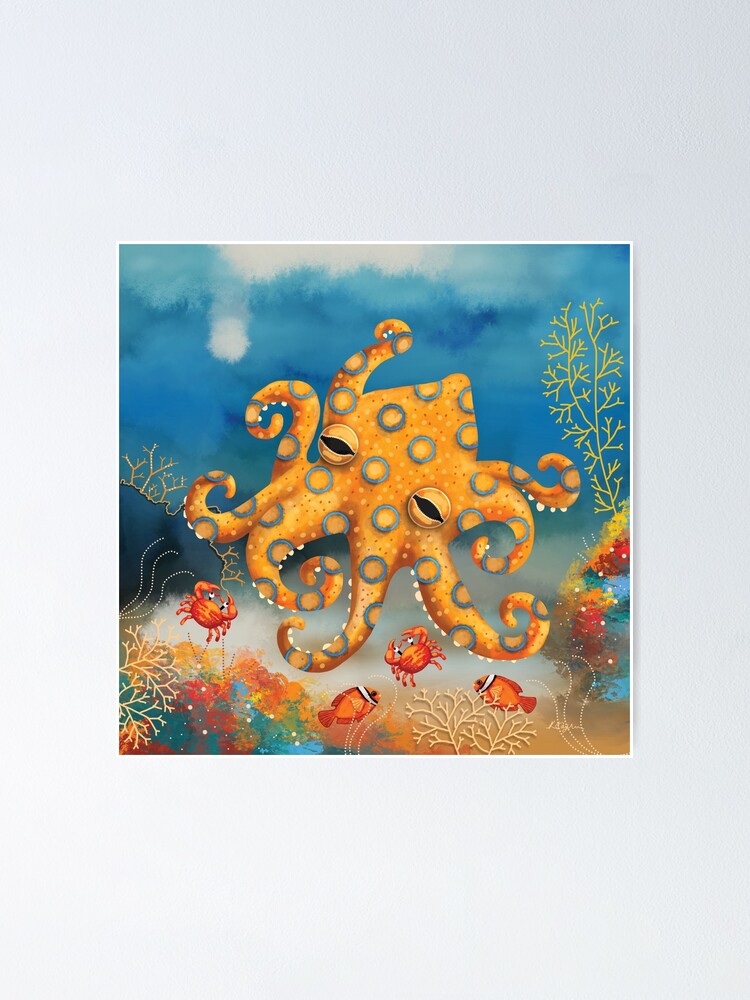 "Blue ringed Octopus" Poster by karin | Redbubble