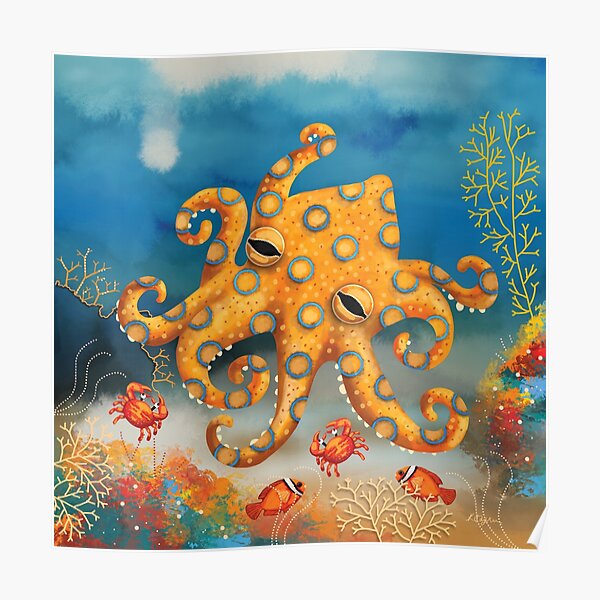 "Blue ringed Octopus" Poster by karin | Redbubble