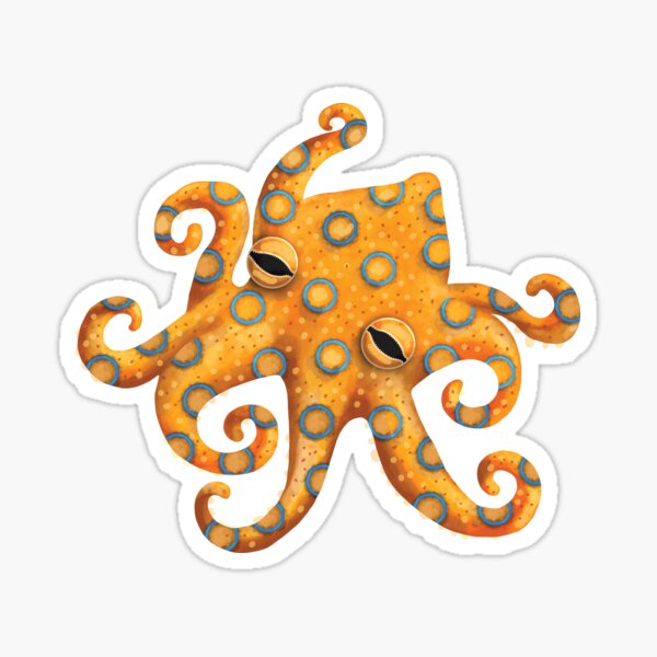"Blue ringed Octopus" Sticker for Sale by karin | Redbubble