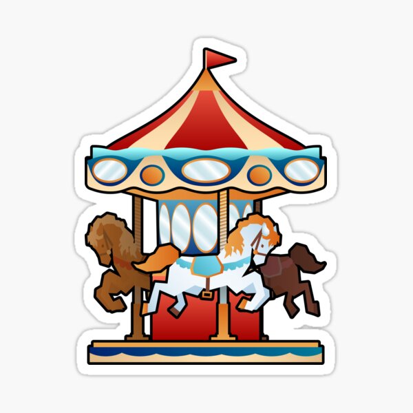 "Cute Lil' Carousel" Sticker for Sale by jpenfield | Redbubble
