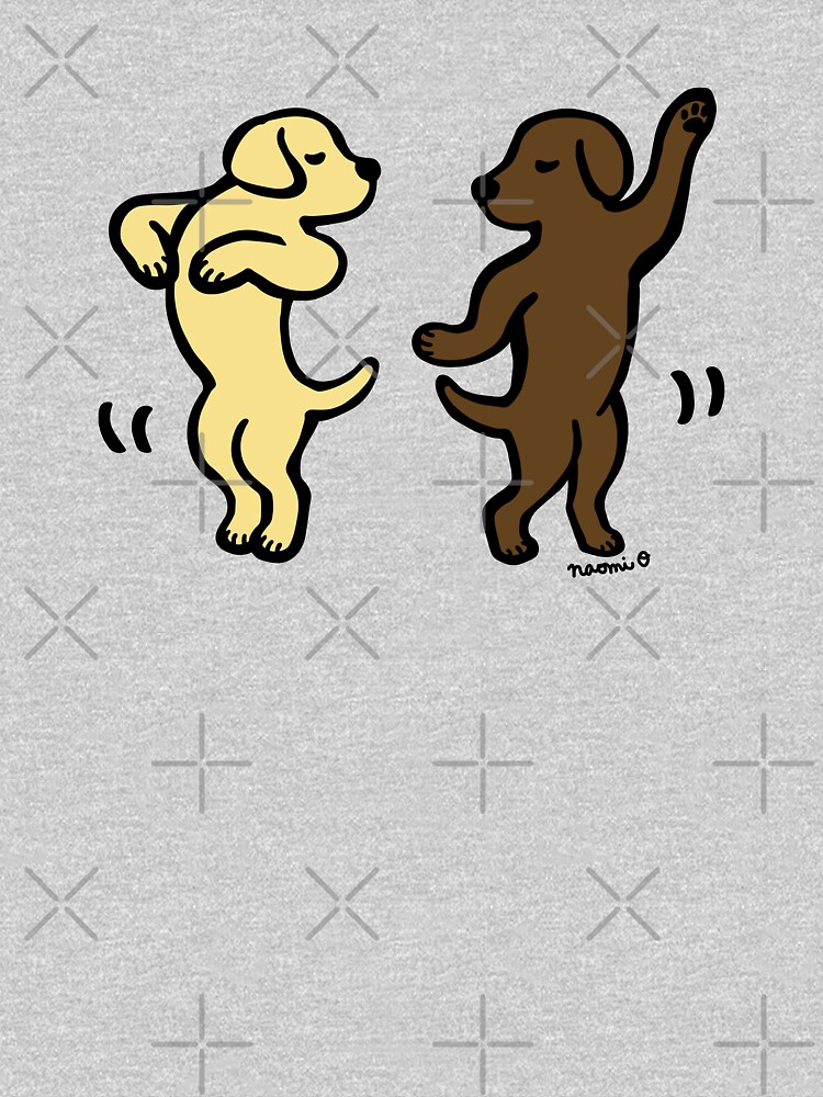 "Dance Yellow Labrador and Chocolate Labrador" T-shirt for Sale by ...