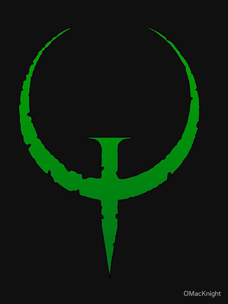 "Quake 1 logo Green" T-shirt by OMacKnight | Redbubble