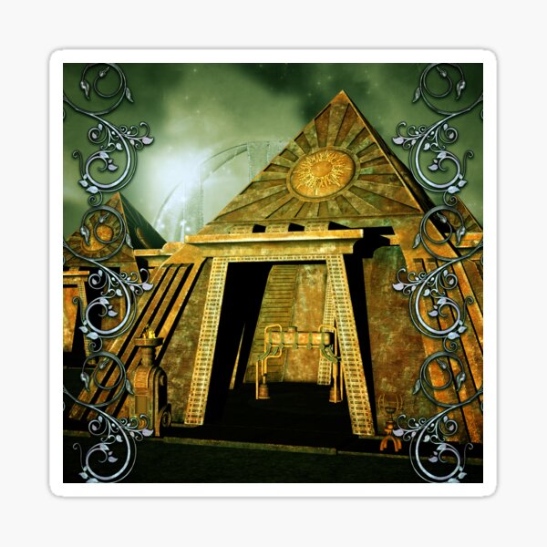 "Awesome steampunk pyramid in the night" Sticker for Sale by nicky2342 ...
