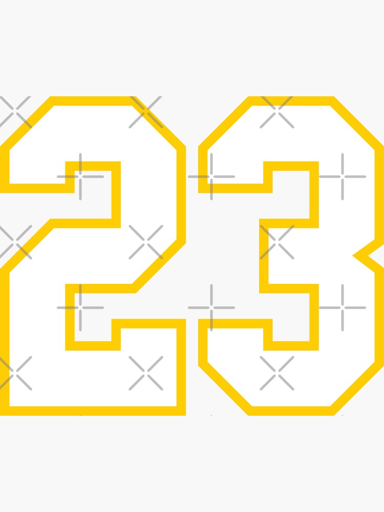 "Twenty Three White Jersey Number 23" Sticker for Sale by elhefe ...