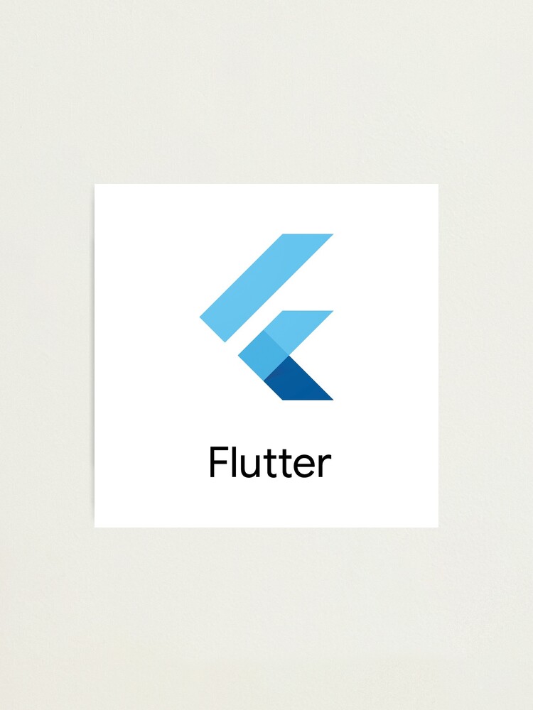 Lámina fotográfica «Logo Flutter SDK con Nombre en Negro» de ...