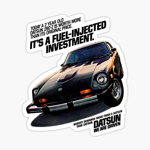 "DATSUN 280Z 280-Z" Sticker by ThrowbackM2 | Redbubble