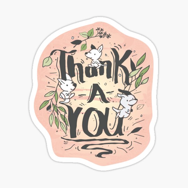 "Kangaroo Thank You Note" Sticker for Sale by beamaysing | Redbubble