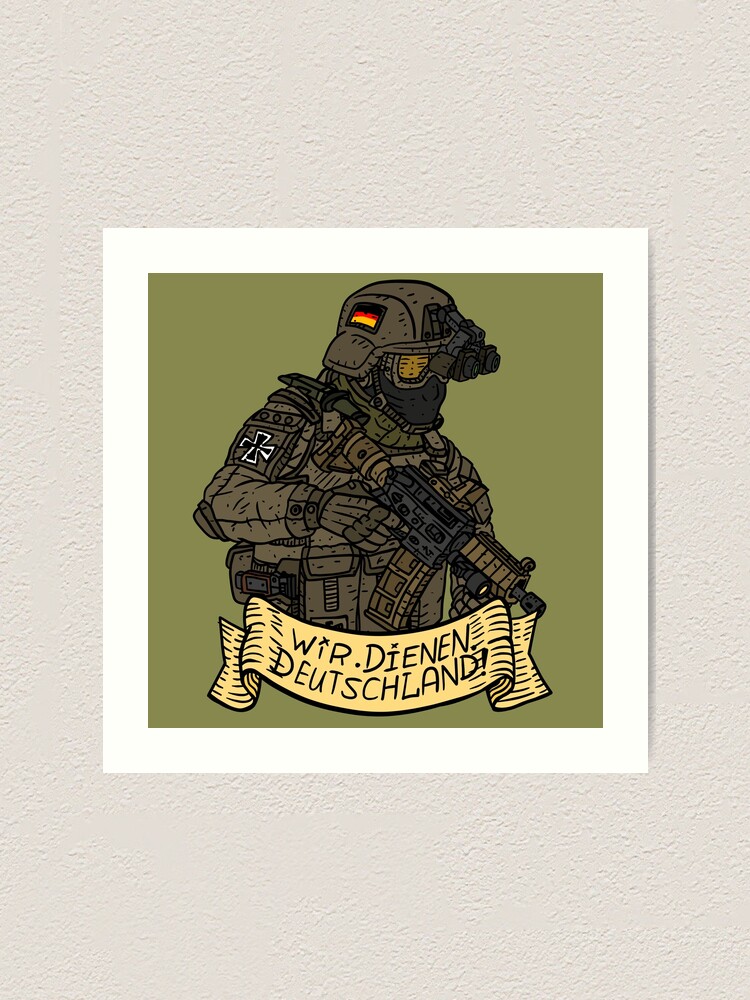 "german bundeswehr soldier, armed forces of germany. with motto. " Art ...