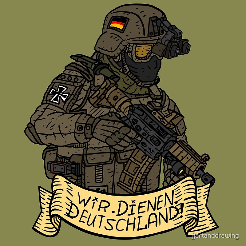 "german bundeswehr soldier, armed forces of germany. with motto. " by ...